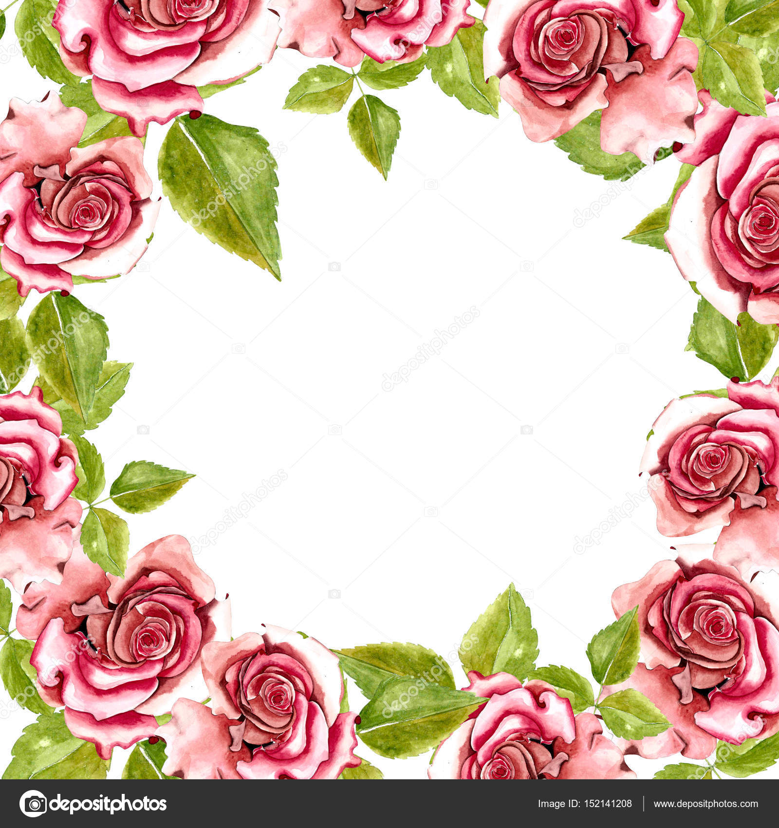 Round floral frame with roses — Stock Photo © Lia.N.P #152141208