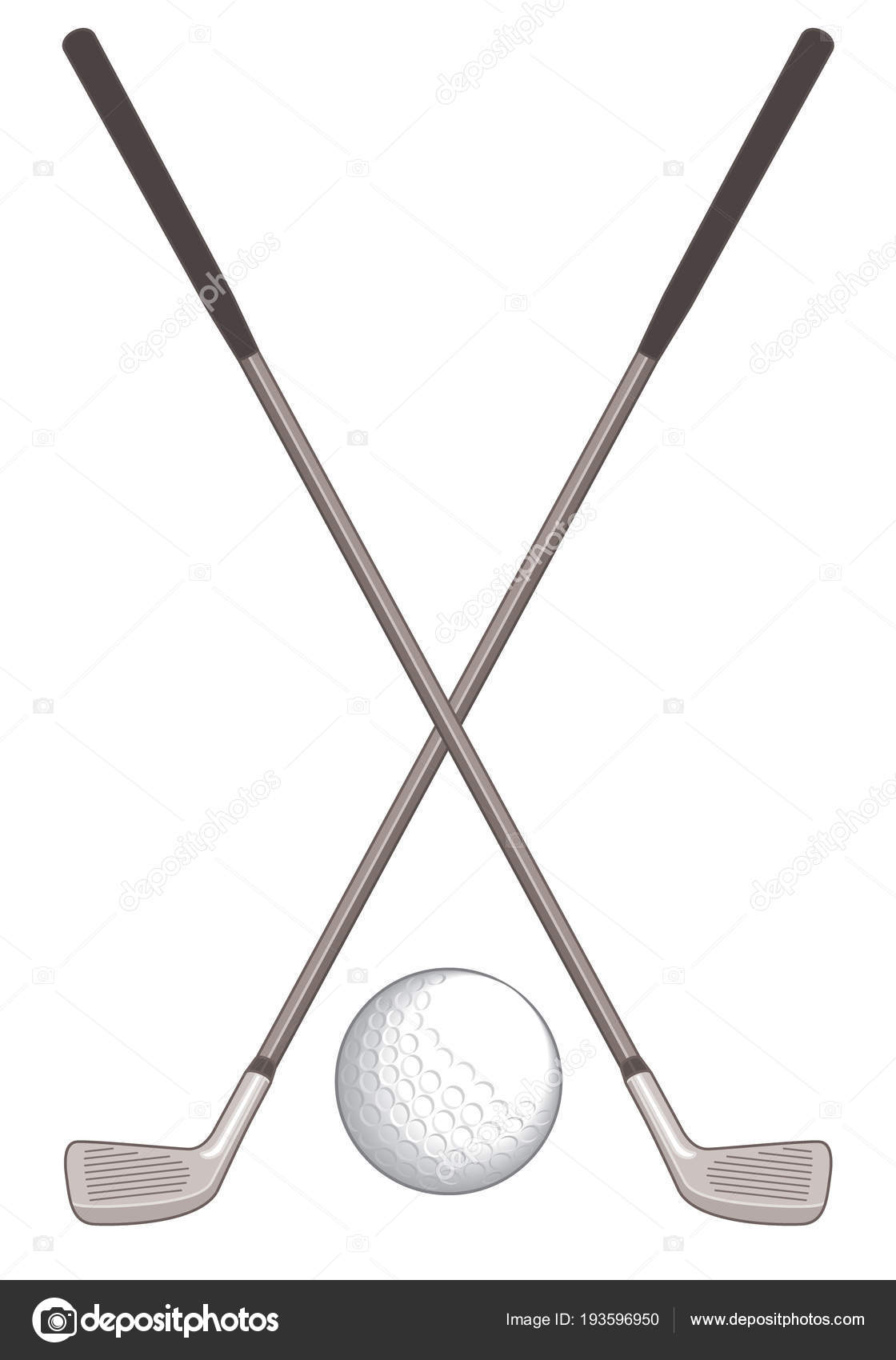 Golf Ball And Two Golf Clubs Crossed Stock Vector Image By ©jo