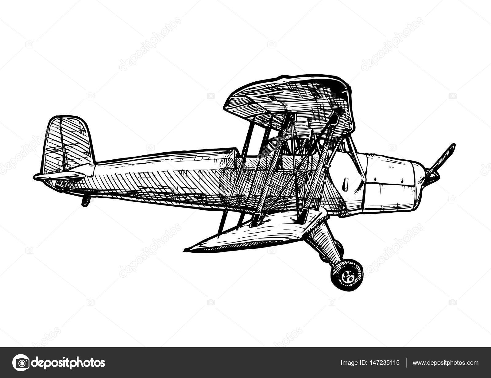 Plane Drawing Side View