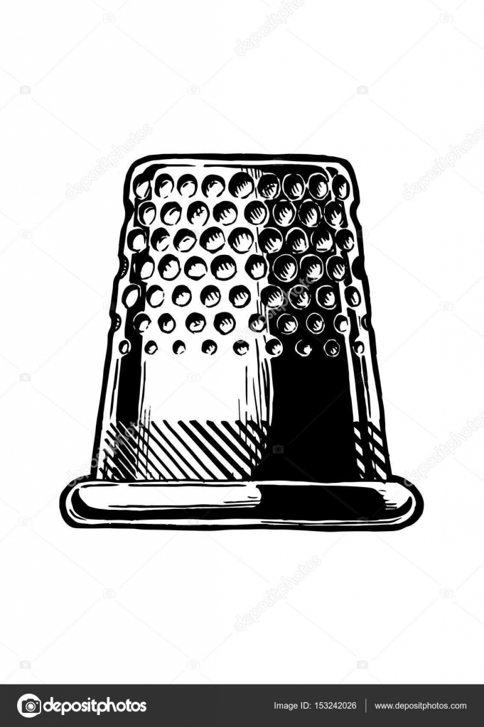 Dibujo vectorial de dedal Vector de stock #153242026 de ©suricoma