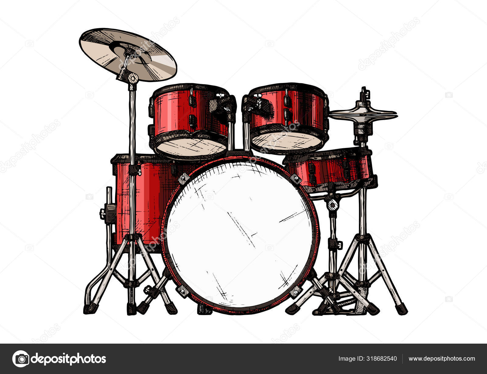 Drum Set Drawing