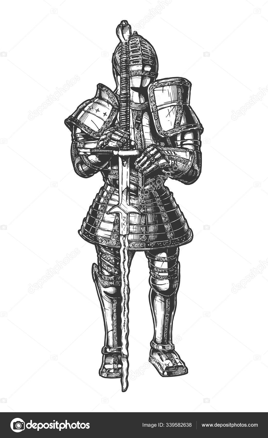 Medieval Knights Armor Drawing