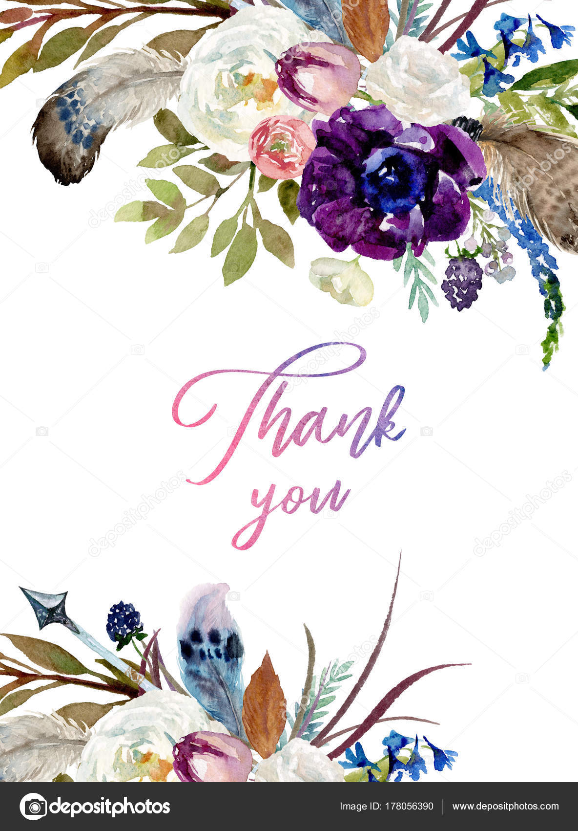 Watercolor Floral Boho Header Border Frame Colorful Flower Illustration ...