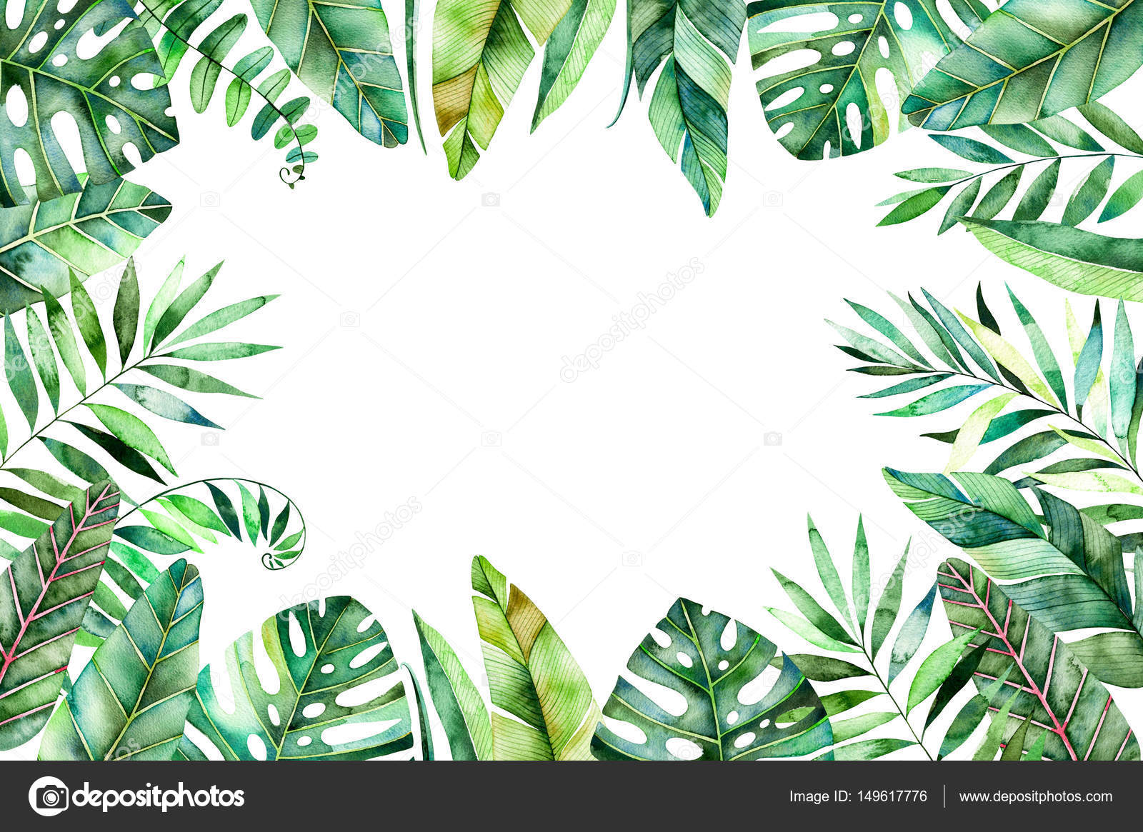 Colorful watercolor frame border Stock Illustration by ©Katerina_Skorik ...