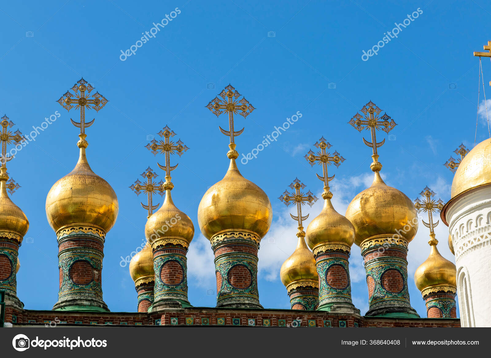 Golden Domes Terem Palace Kremlin Moscow Russia Europe – Stock ...