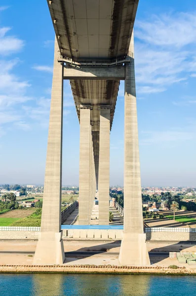 Suez Canal, Egypt, 2017: El Ferdan Railway Bridge, the longest swing ...
