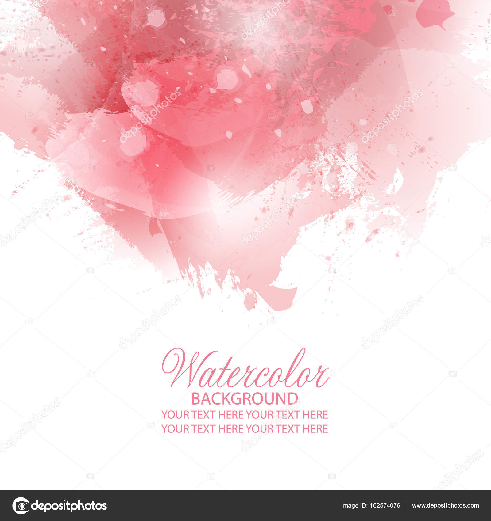 Card template with watercolor brush strokes Stock Vector Image by ...