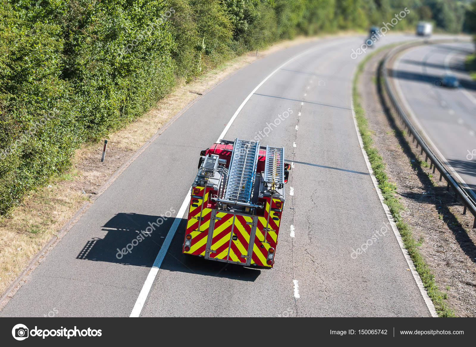 Fire engine on the motorway — Stock Photo © JarekKilian #150065742