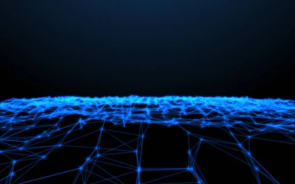 Abstract blue connect lines and dots background.Plexus effect design - Stock Image - Everypixel