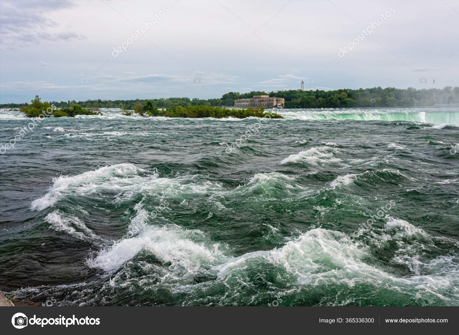 Niagara Falls State Park Niagara River Rapids Horseshoe Falls Scenery ...