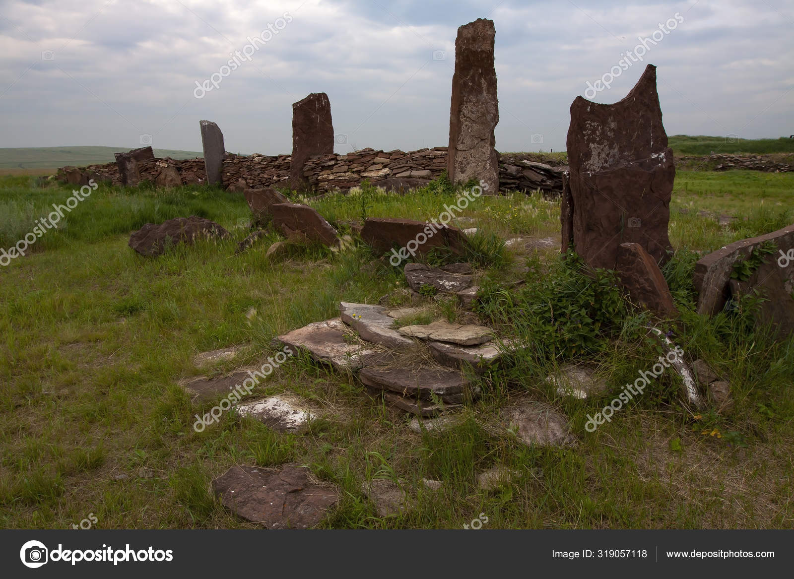 Badger Log Mound Valley Dead Kings Mound Erected Scythians Who — Stock ...
