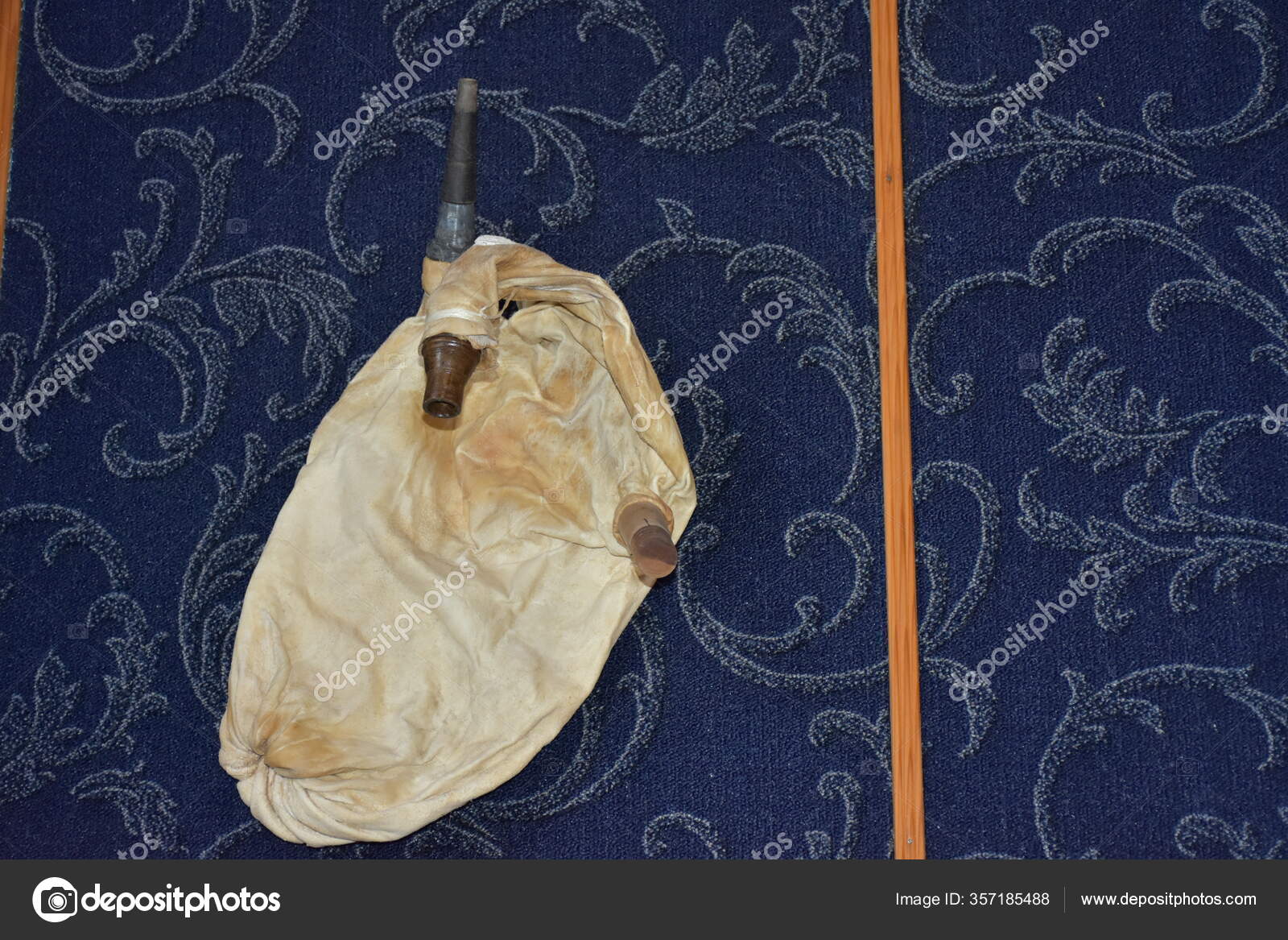 Blue Fabric Textile Old Vintage Bagpipe Scottish Highland Bagpipe ...