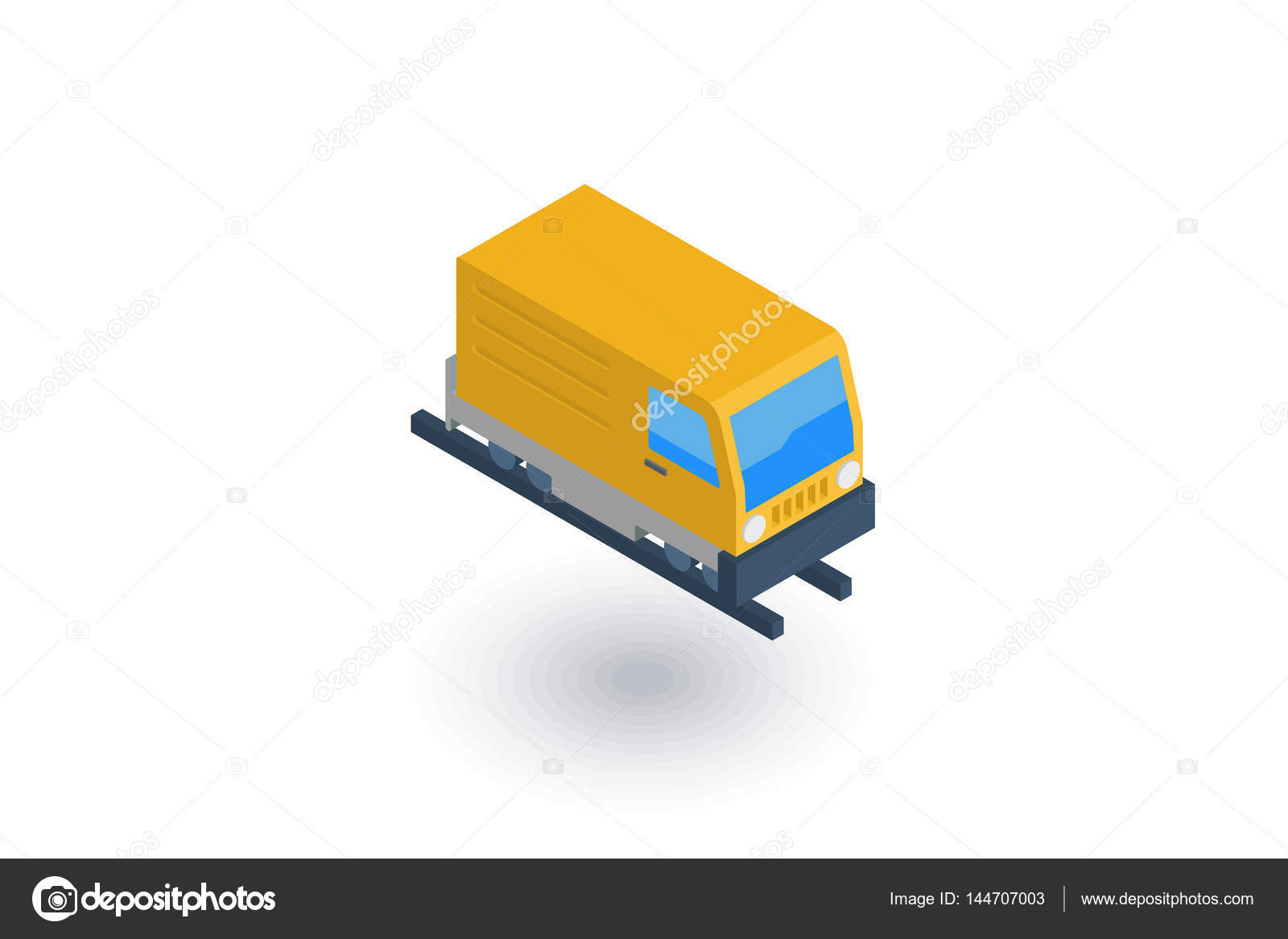 Train head, railway isometric flat icon. 3d vector Stock Vector Image ...