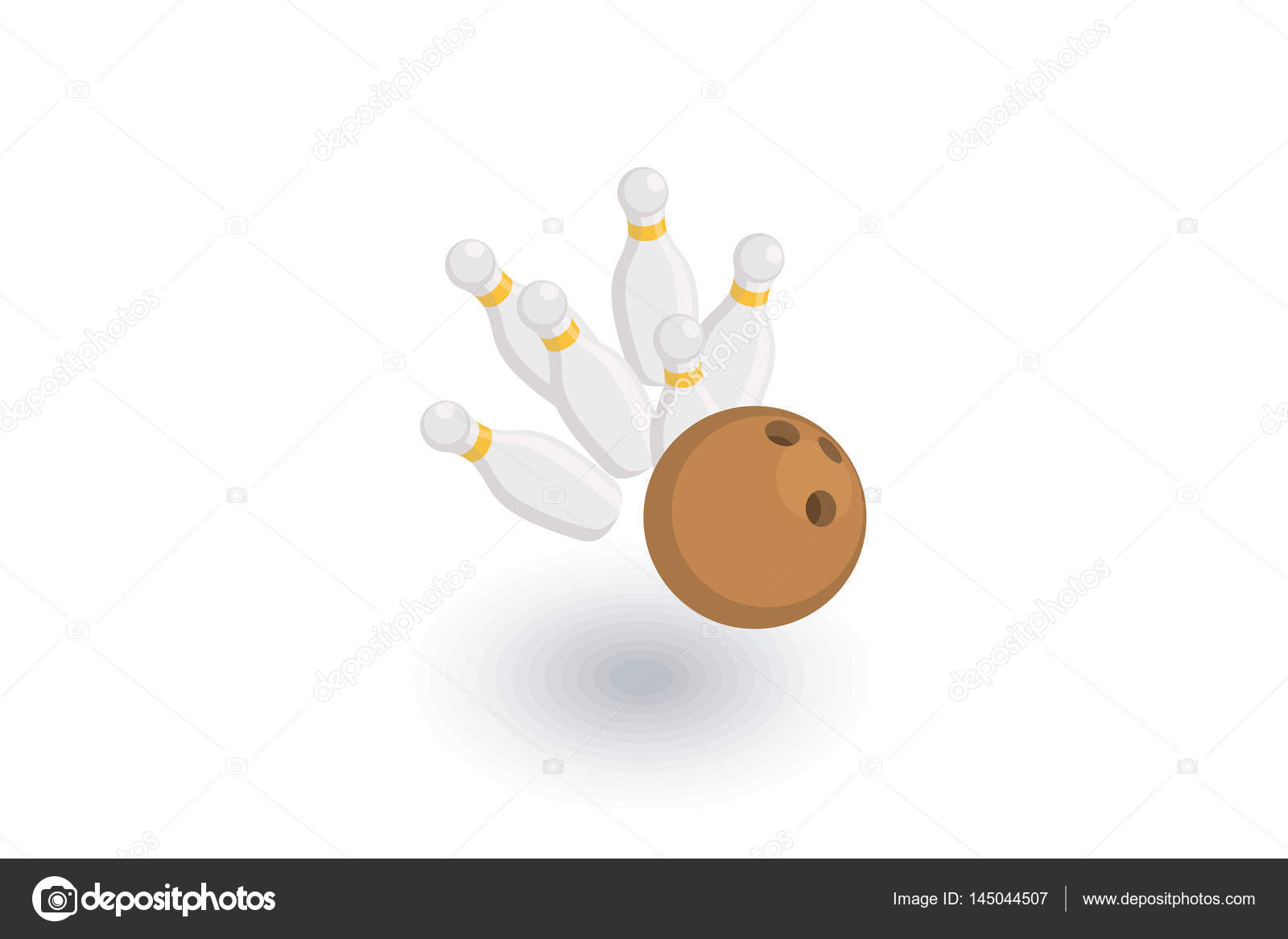 Strike shot, bola de bolos icono Vector de stock #145044507 de ©r.Hilch