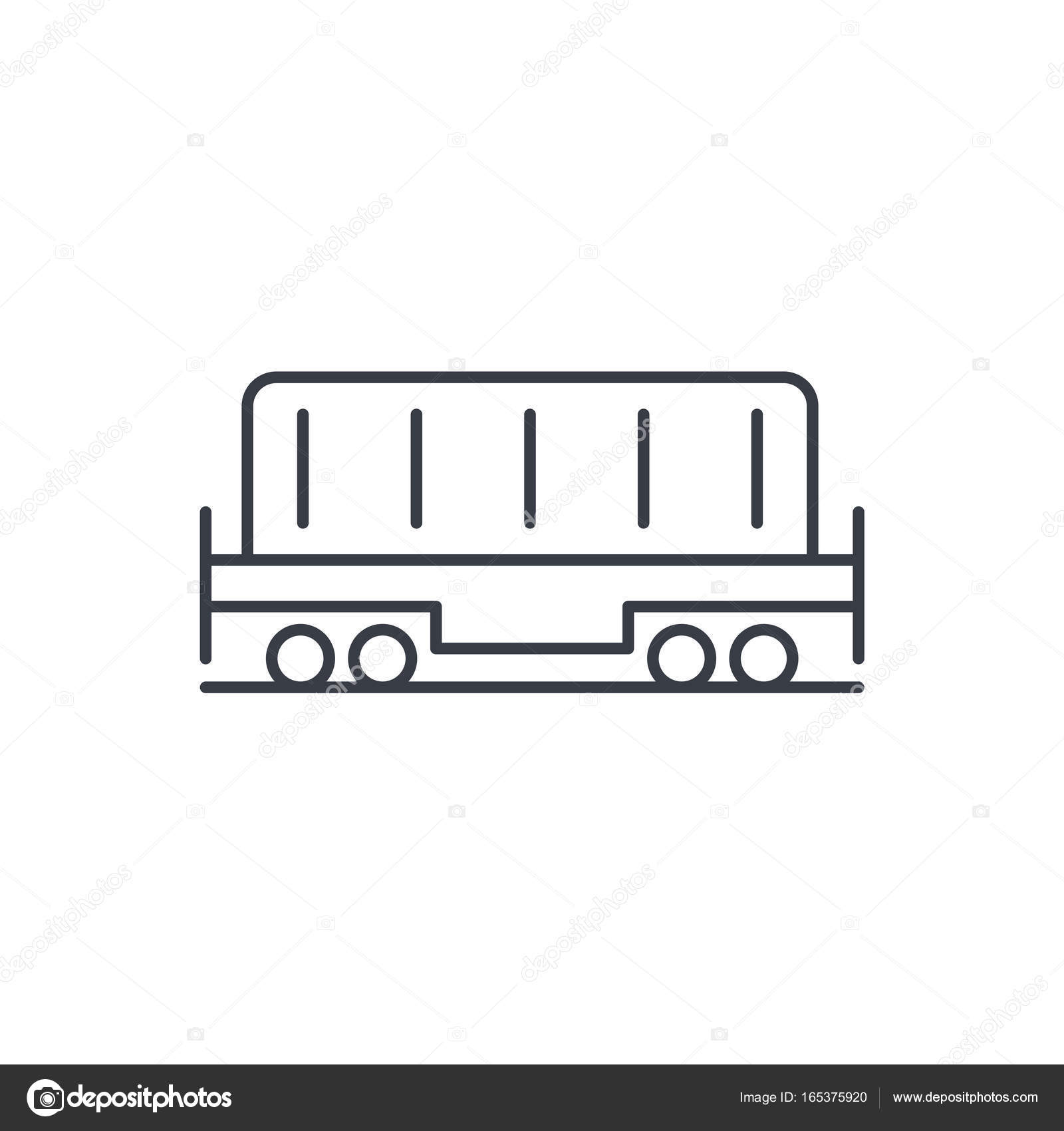Railway container, wagon load thin line icon. Stock Vector Image by ©r ...