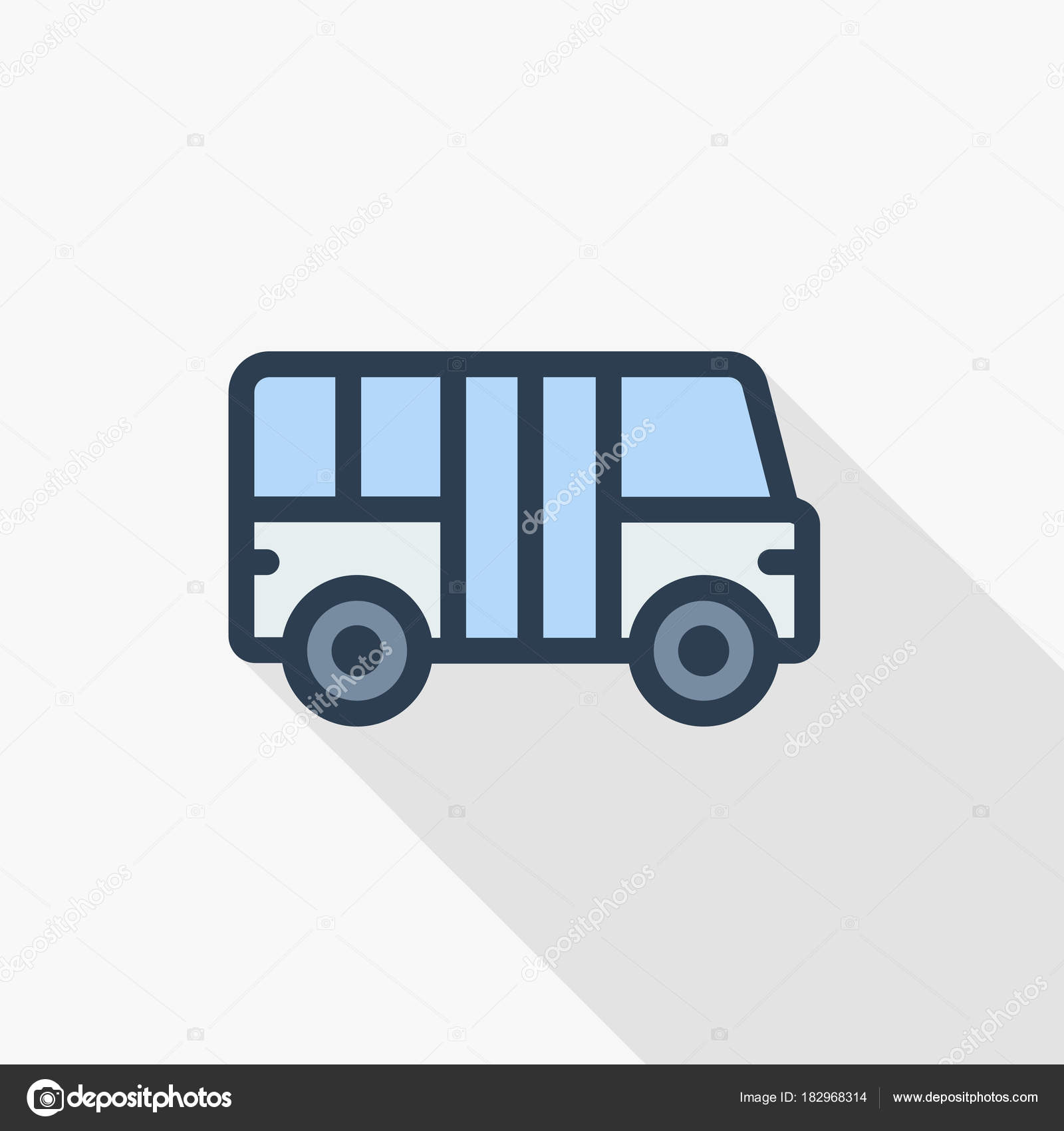Icono del autobús de pasajeros Vector de stock por ©r.Hilch 182968314