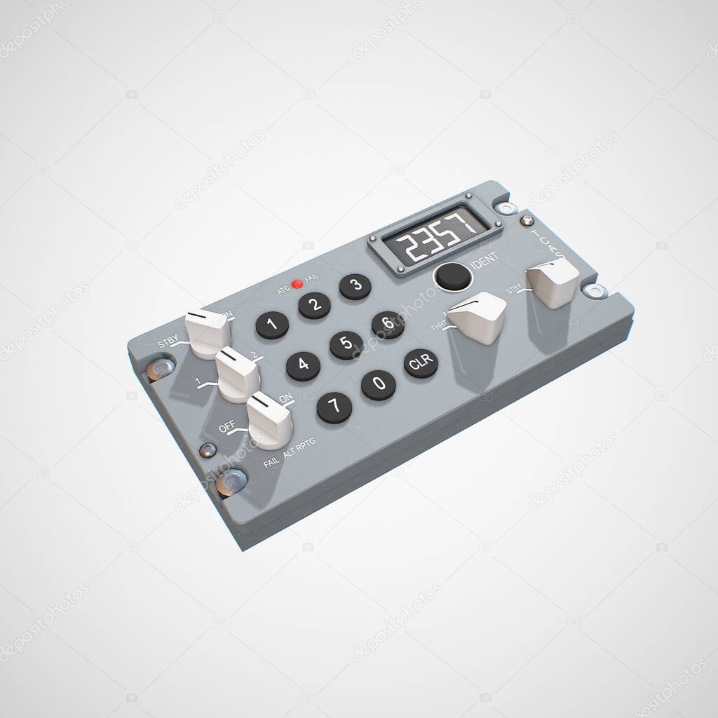 Modelo 3D fotorrealista altamente detallado de un ATC TCAS Pane.Esto es ...