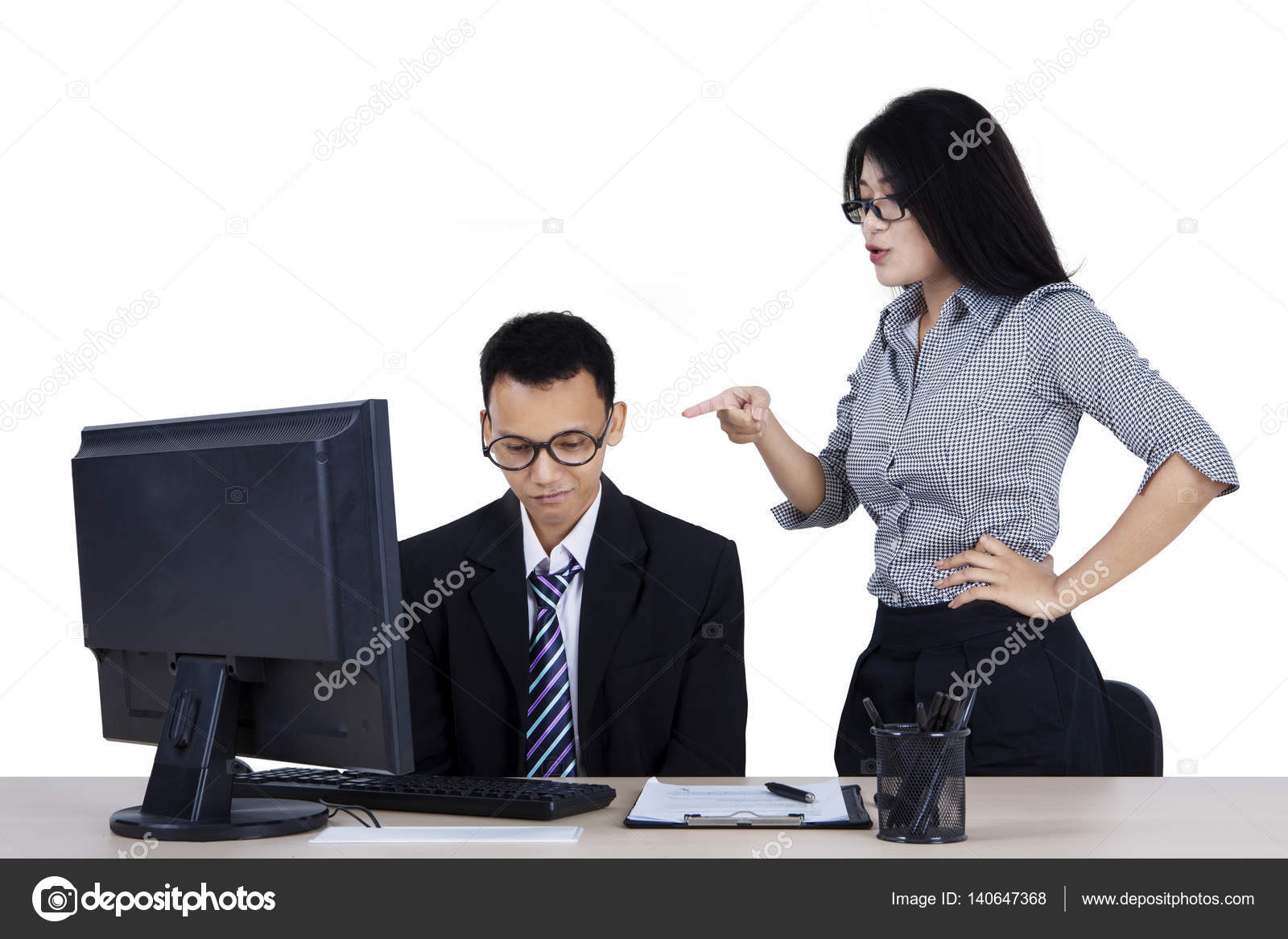 Angry Employee Computer