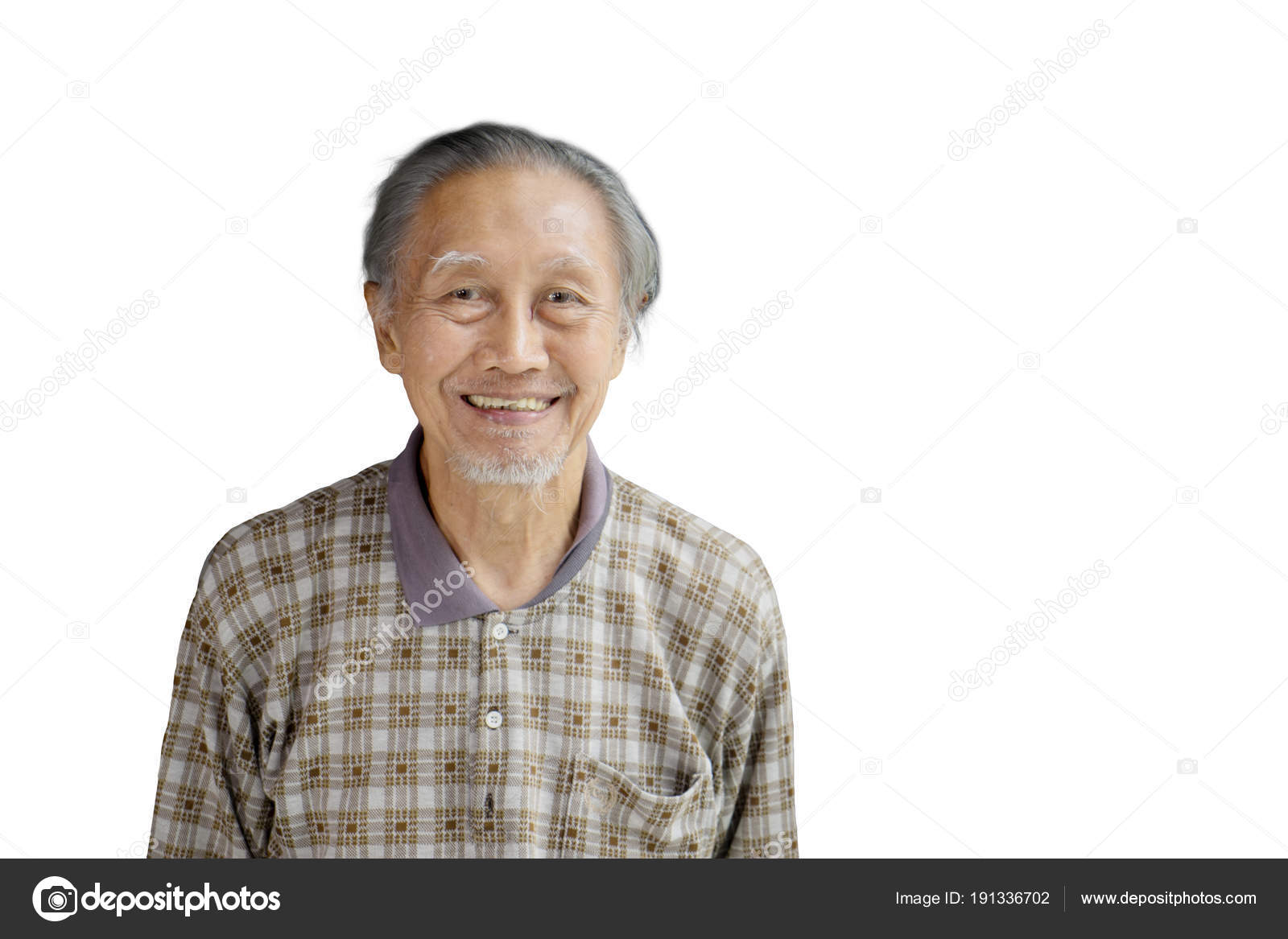 Old Asian Man Smiling