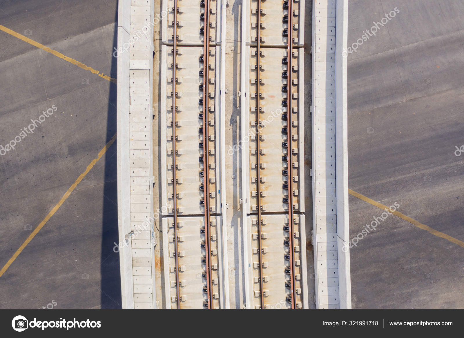 Train Rail Top View