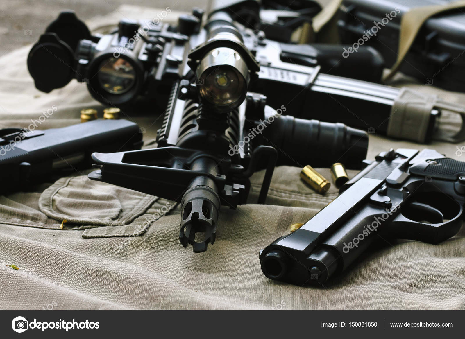 Weapons and military equipment for army, Assault rifle gun (M4A1 ...