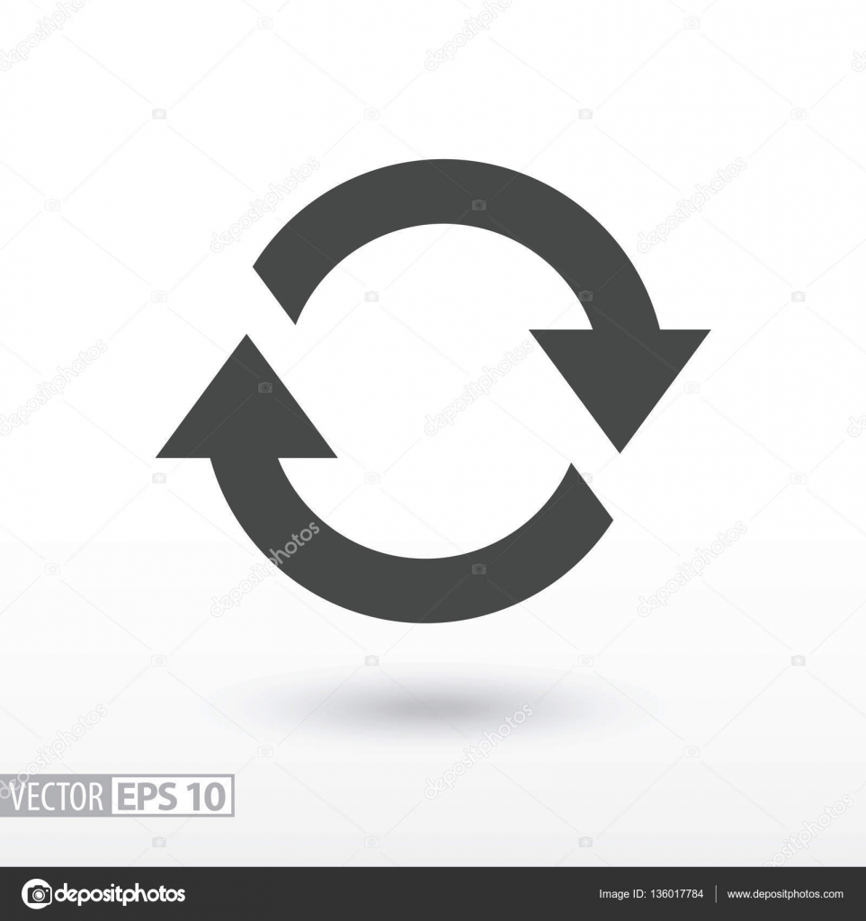 Symbool van de beweging, rotatie, cyclische herhaling stockvector door ...