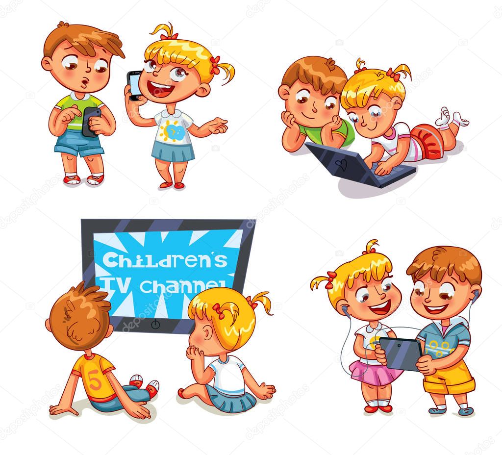 Pictures: funny cartoon for kids | Children and technical progress ...