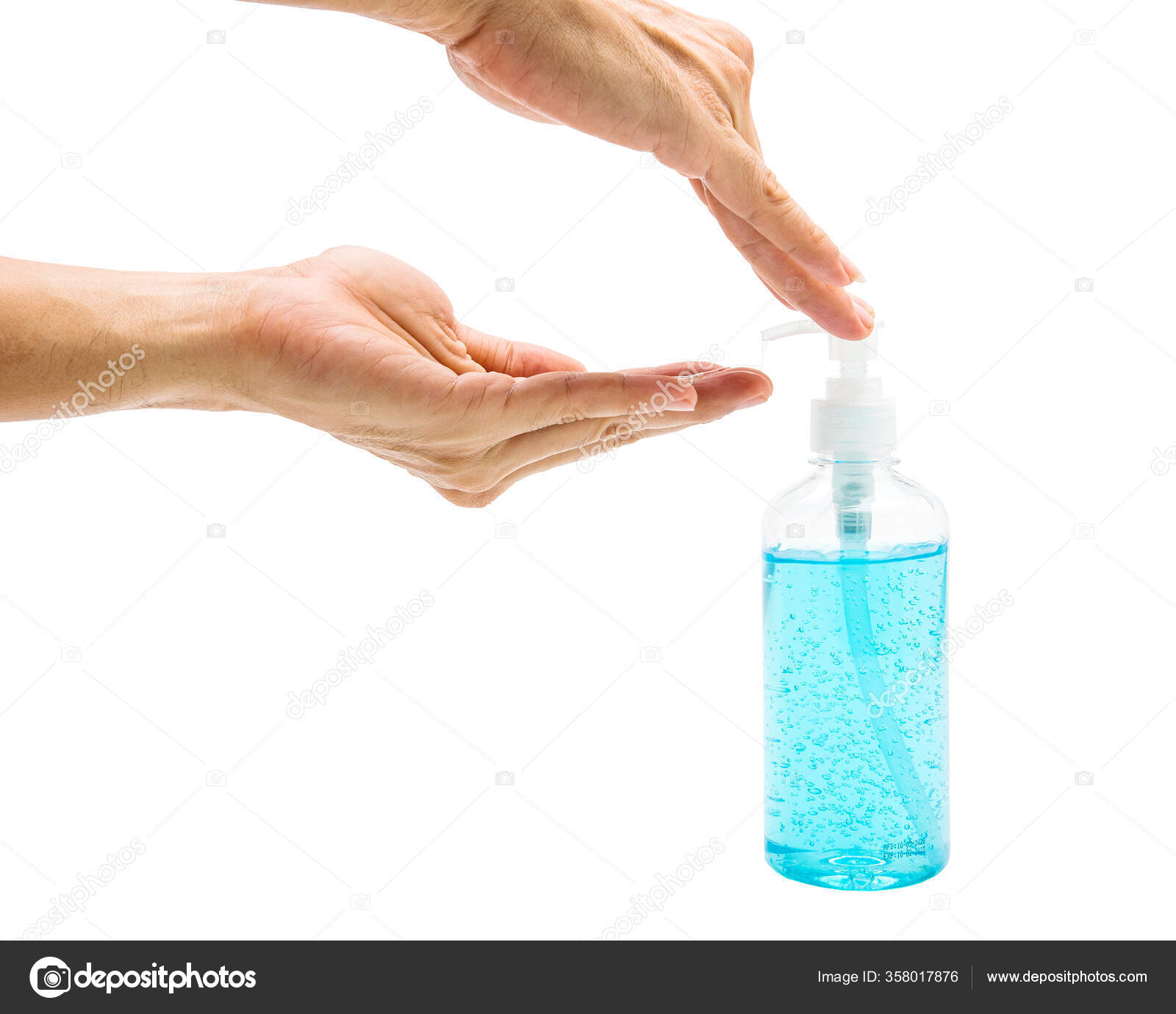 Alcohol Hand Washing Gel White Background Stock Photo by ...