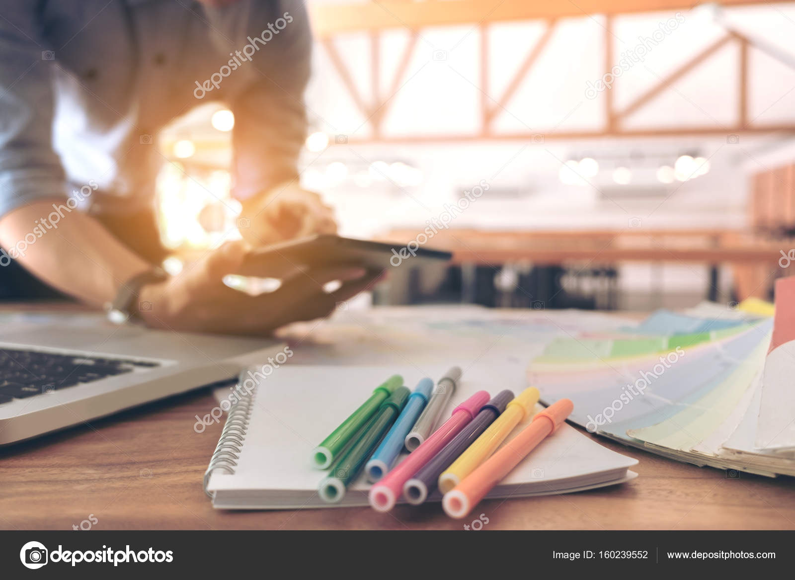 Color samples, colour chart, swatch sample, Graphic designer bei Stock ...