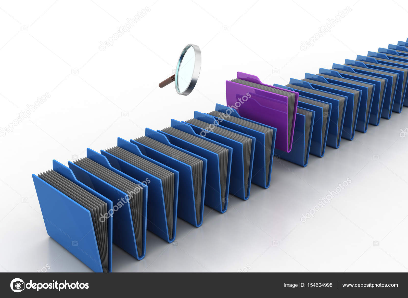 Magnifying glass with file folder Stock Photo by ©manojmadhu144@gmail ...