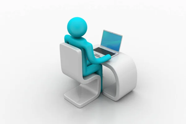 3d man computer Stock Photos, Royalty Free 3d man computer Images ...