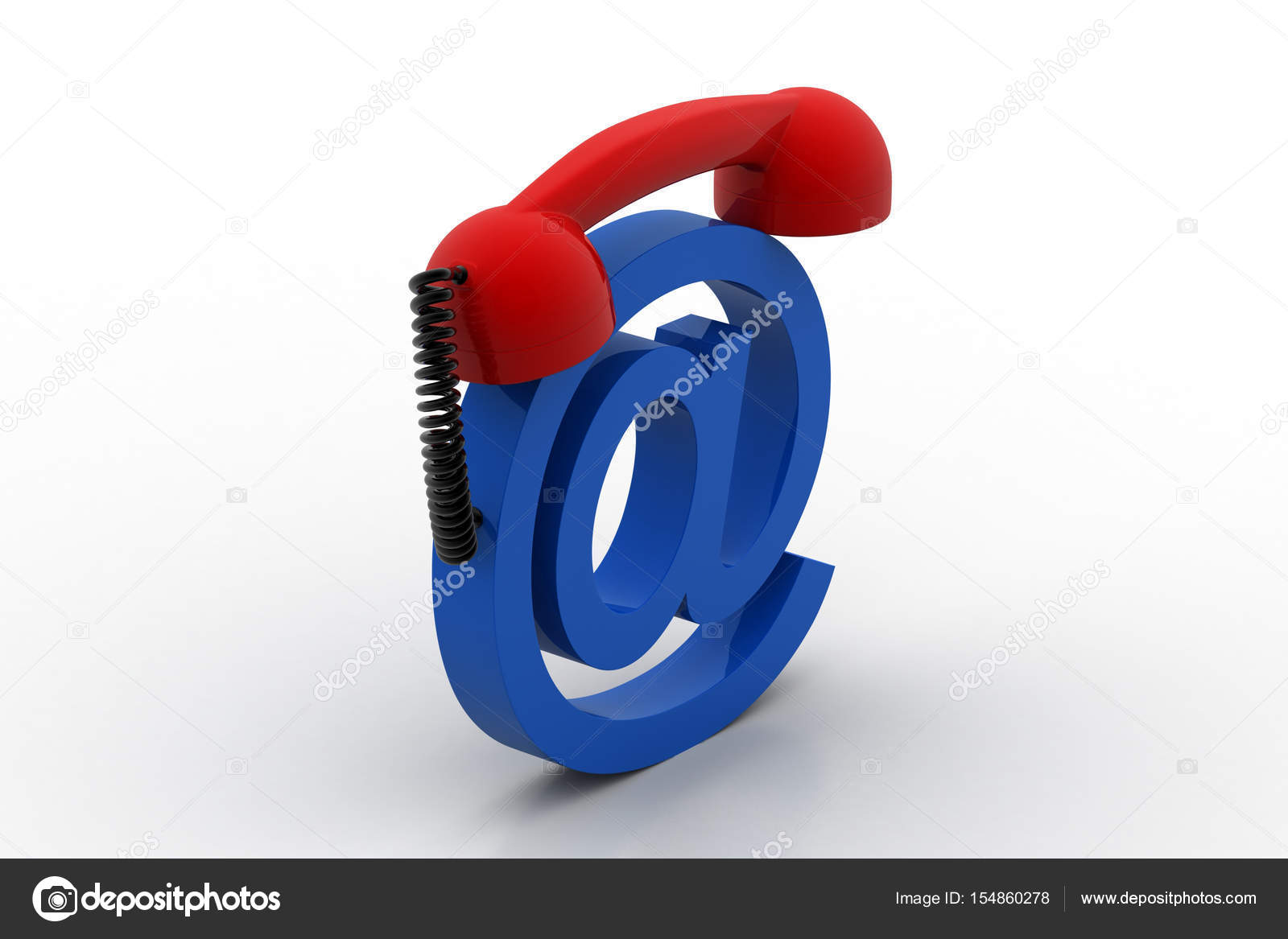 E mail sign with telephone receiver — Stock Photo © manojmadhu144@gmail ...