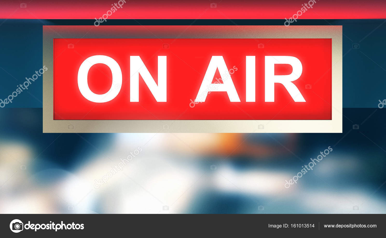 On air symbol, recording studio, radio, render Stock Photo by ...