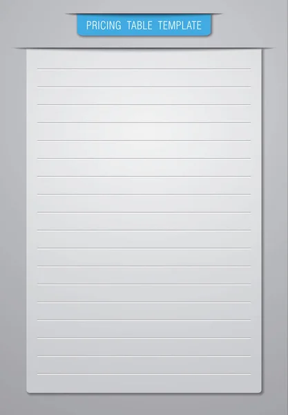 Pusta tabela dokumentu imágenes de stock de arte vectorial | Depositphotos