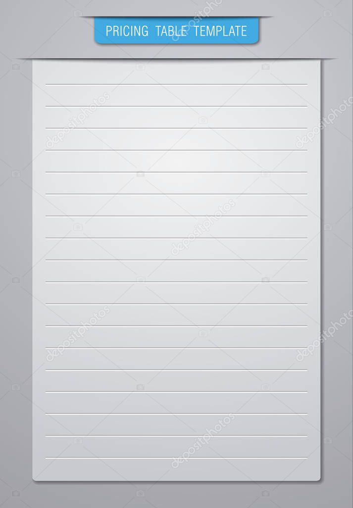 Pricing table template — Stock Vector © olegtoka1967 #150614742