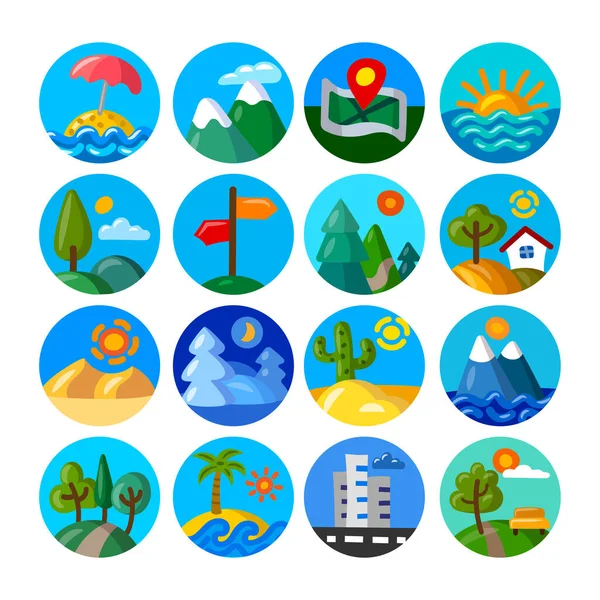 Pictograms landscape Vector Art Stock Images | Depositphotos