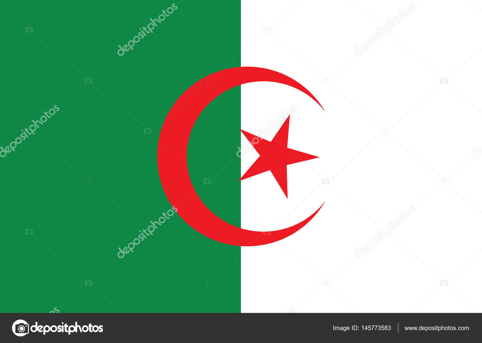 Vector of amazing Algerian flag. Stock Vector by ©bodrumsurf 145773583