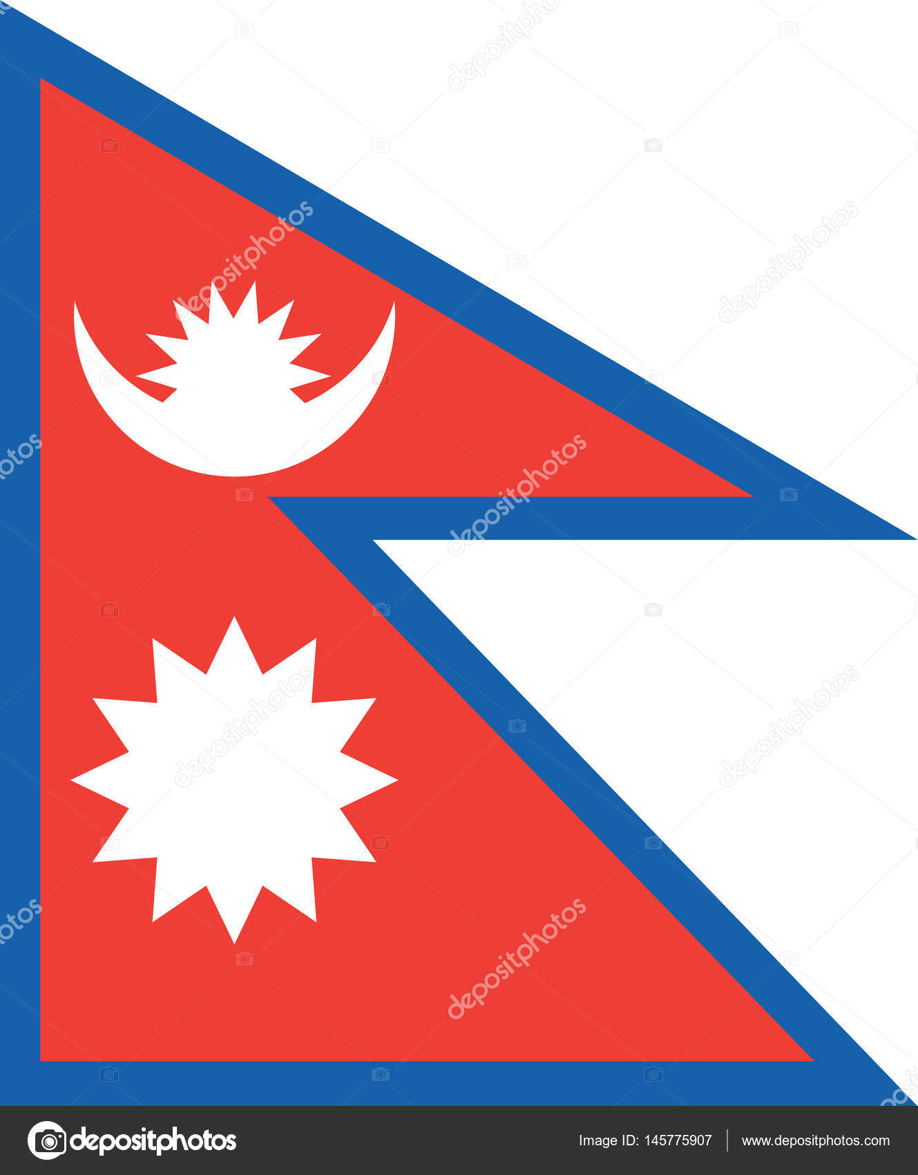 Increíble bandera del vector Nepal . Vector de stock #145775907 de ...
