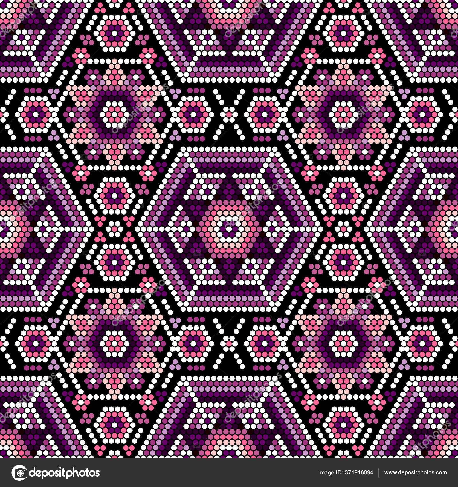 Vector Illustration Geometric Seamless Pattern Inspired Mexican ...