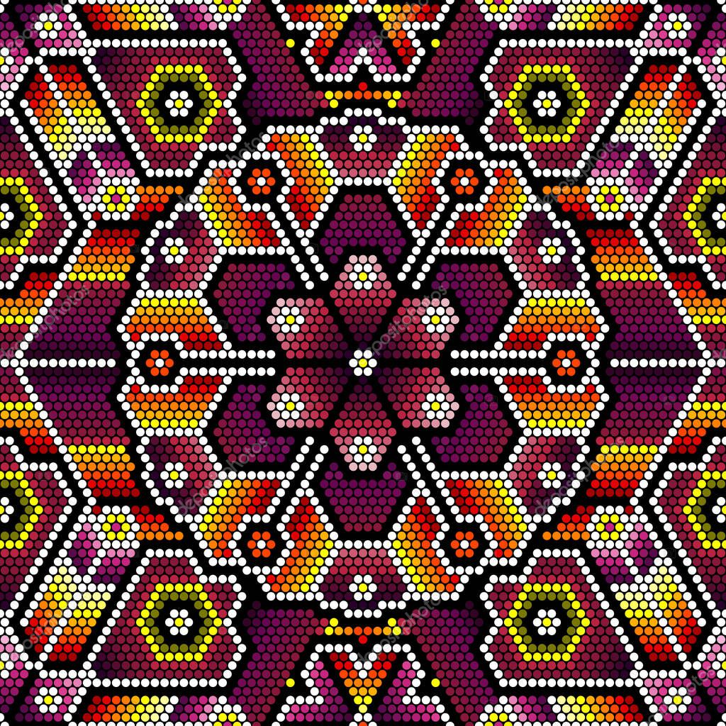 ilustración vectorial de patrón inconsútil colorido inspirado en el ...