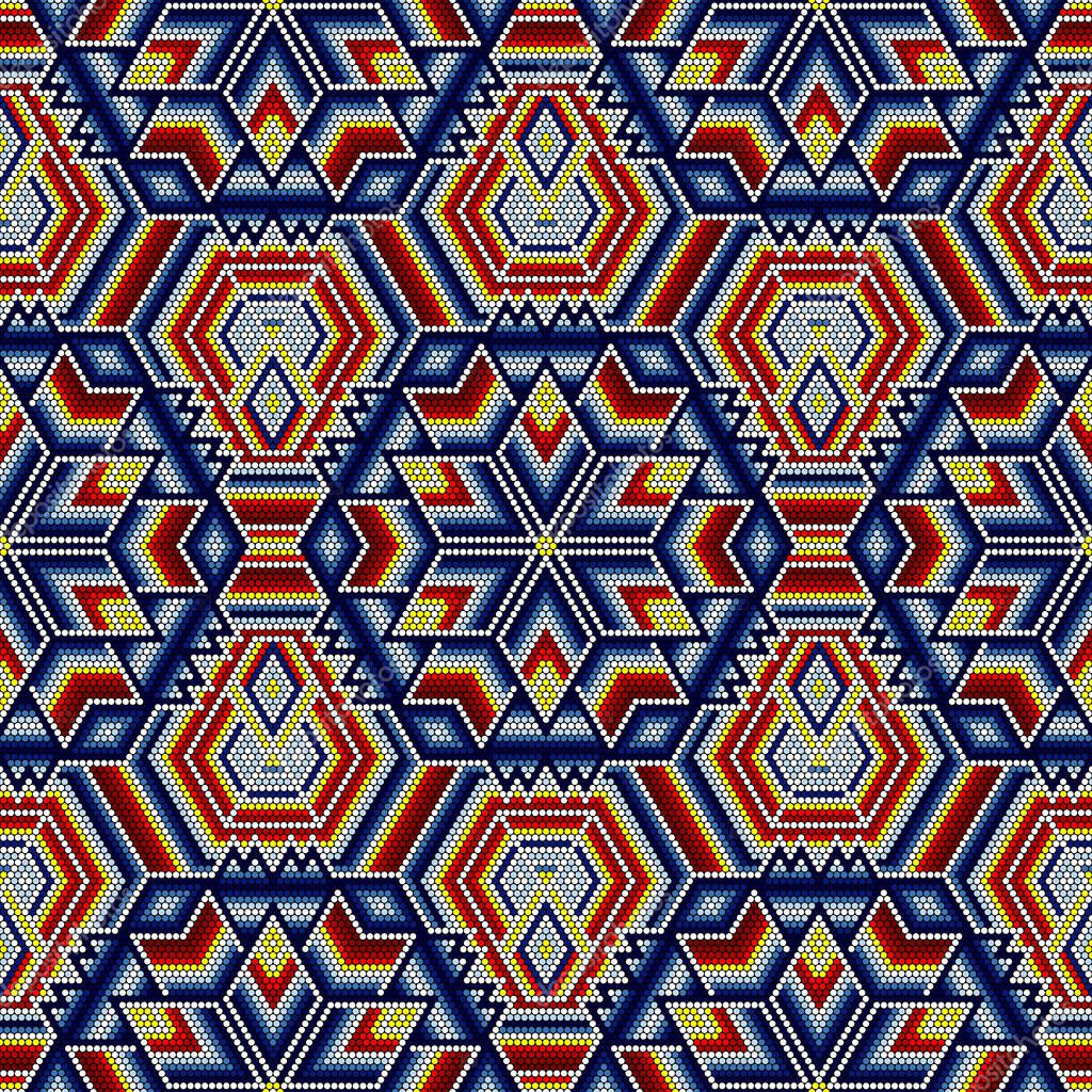 ilustración vectorial de patrón inconsútil abstracto colorido inspirado ...