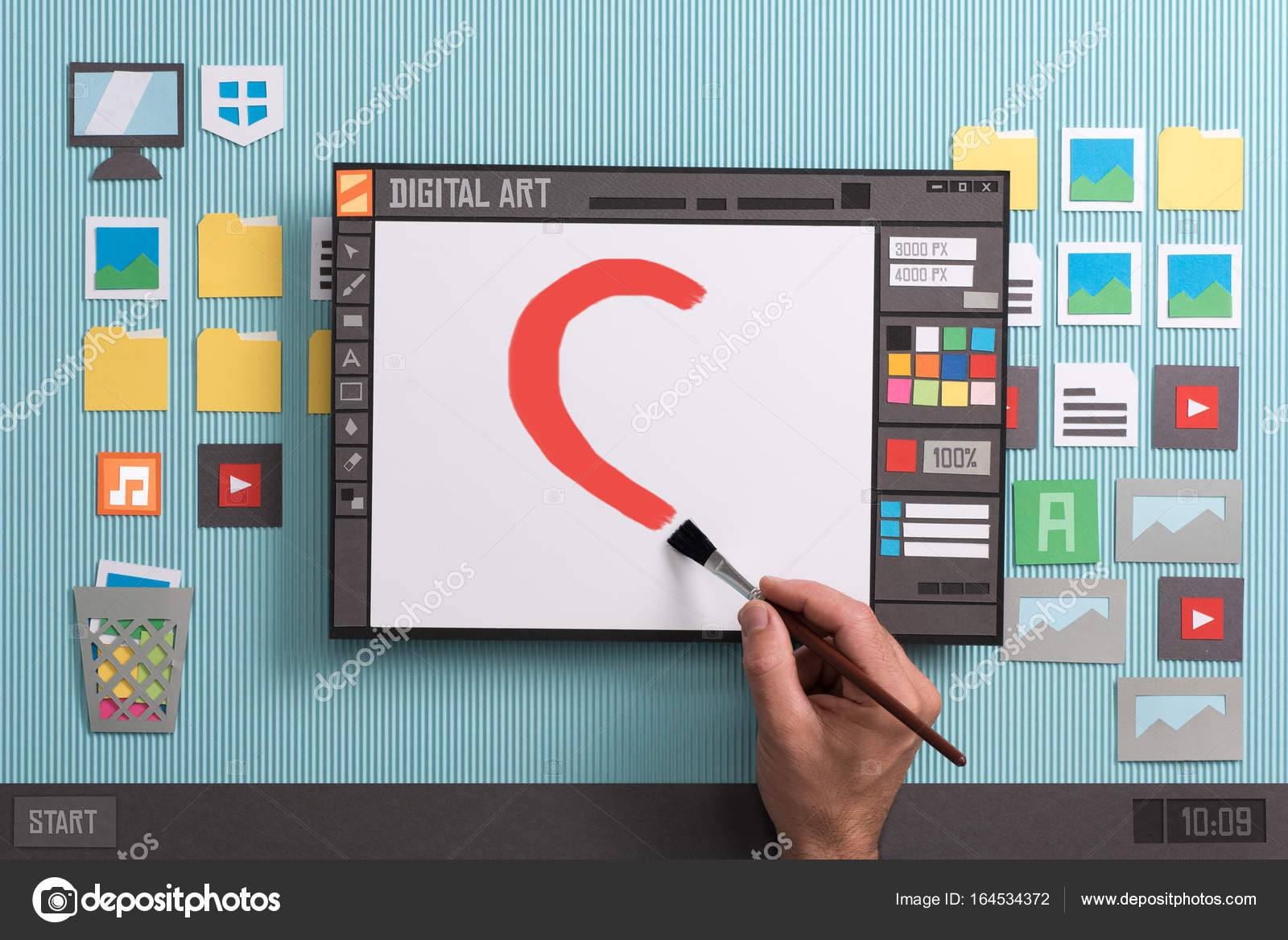 Digital artist using graphic design software — Stock Photo © stokkete ...