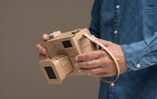 Cardboard vr headset Stock Photos, Royalty Free Cardboard vr headset ...