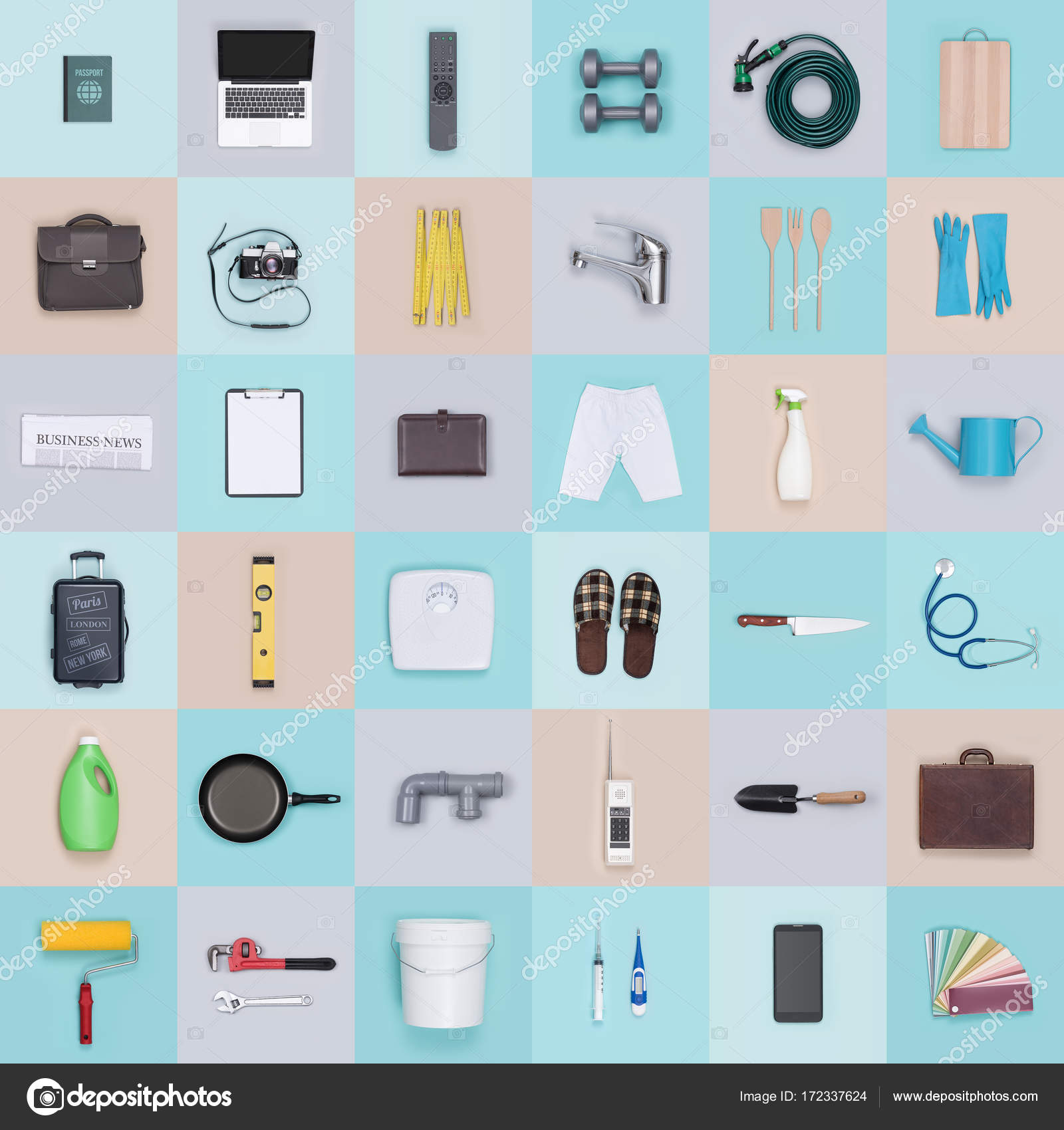 Mixed objects, items and tools Stock Photo by ©stokkete 172337624