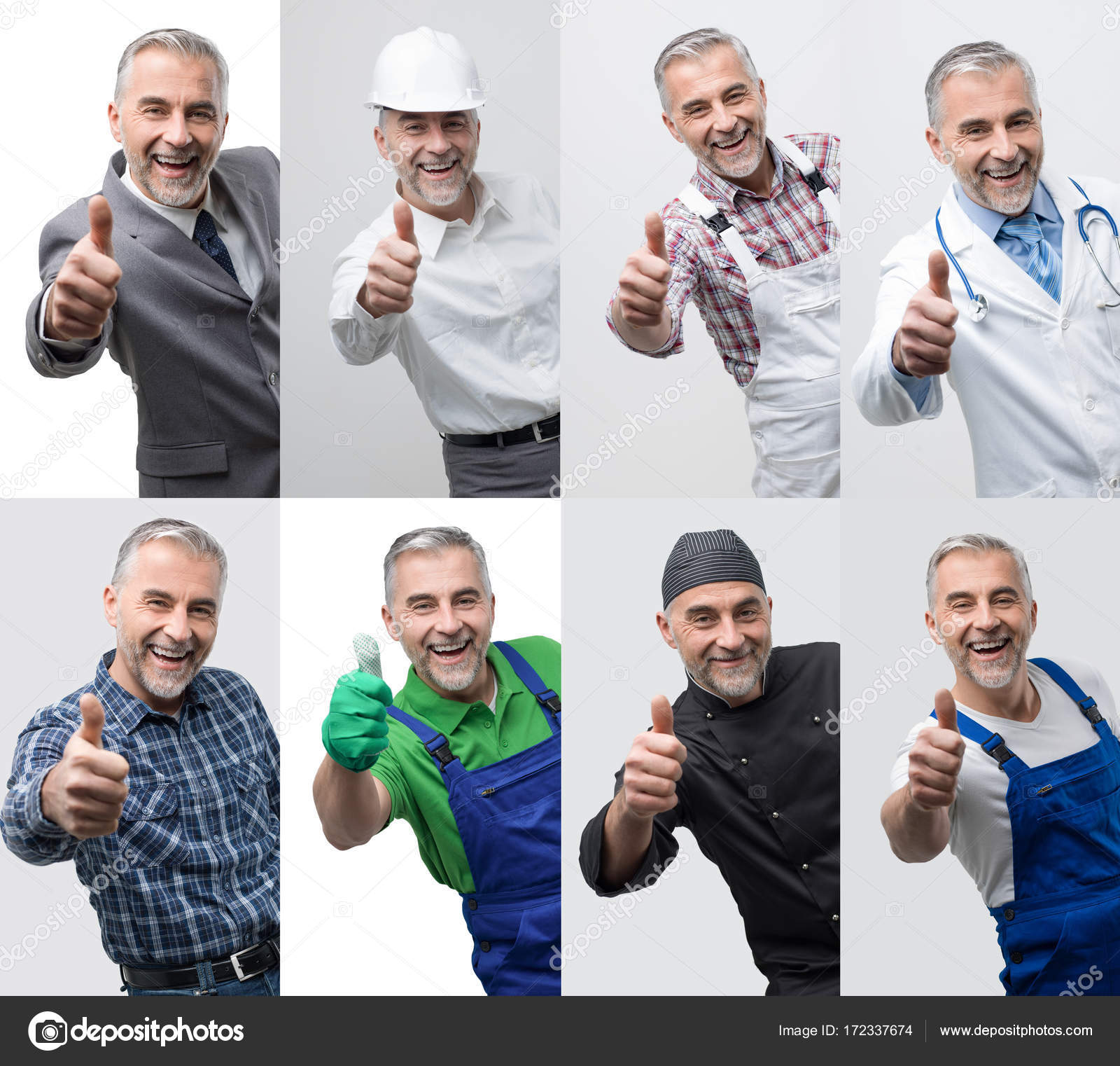 Collage of professional workers portraits — Stock Photo © stokkete ...