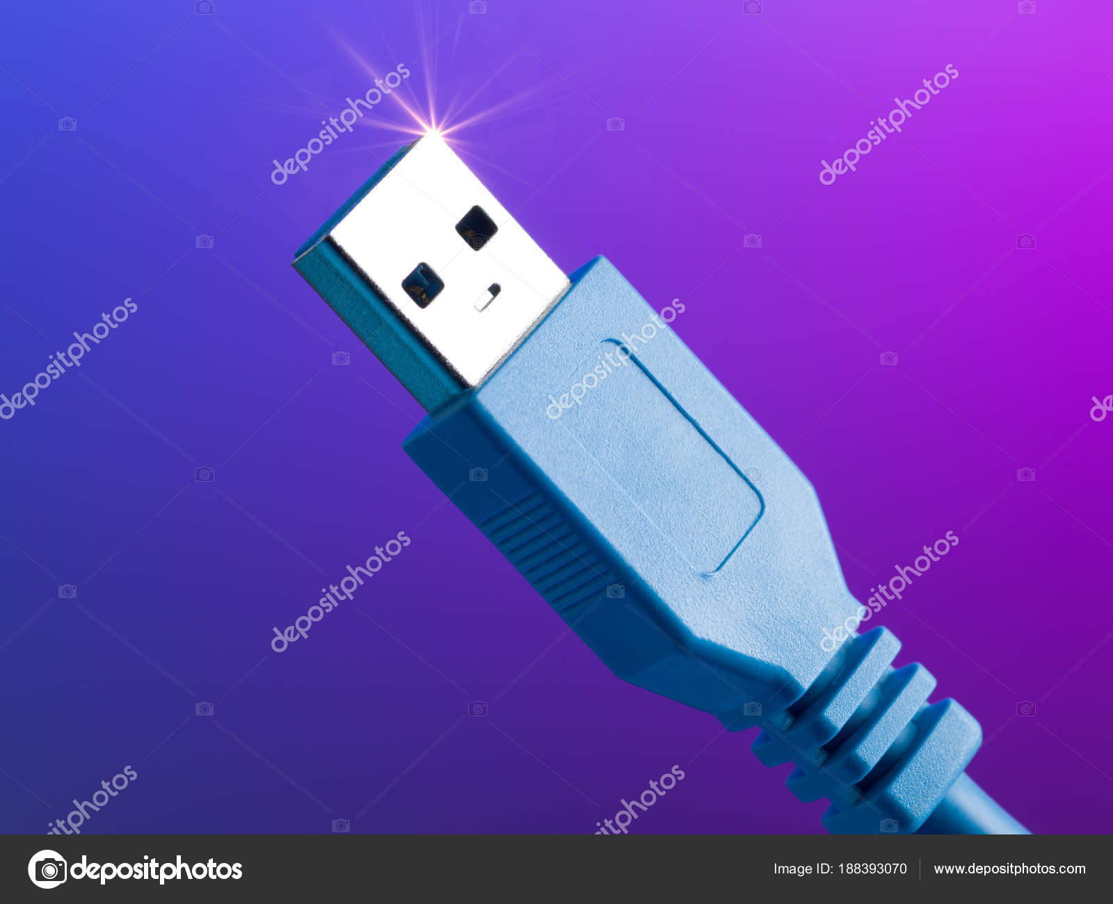 Usb cable plug Stock Photo by ©stokkete 188393070