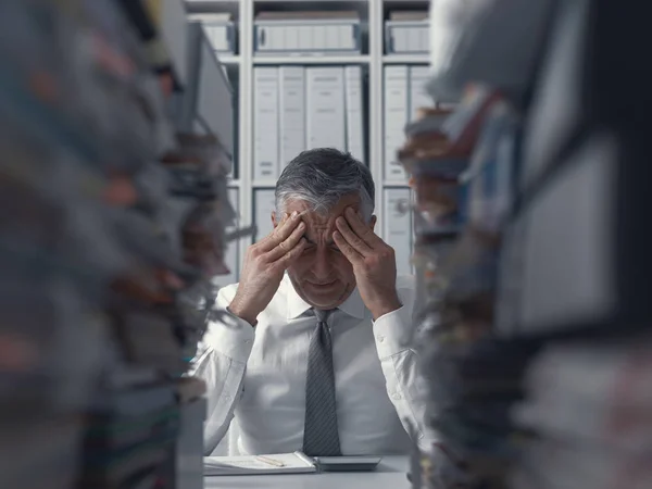 Businessman stressed out at work — Stock Photo © Wavebreakmedia #138412706