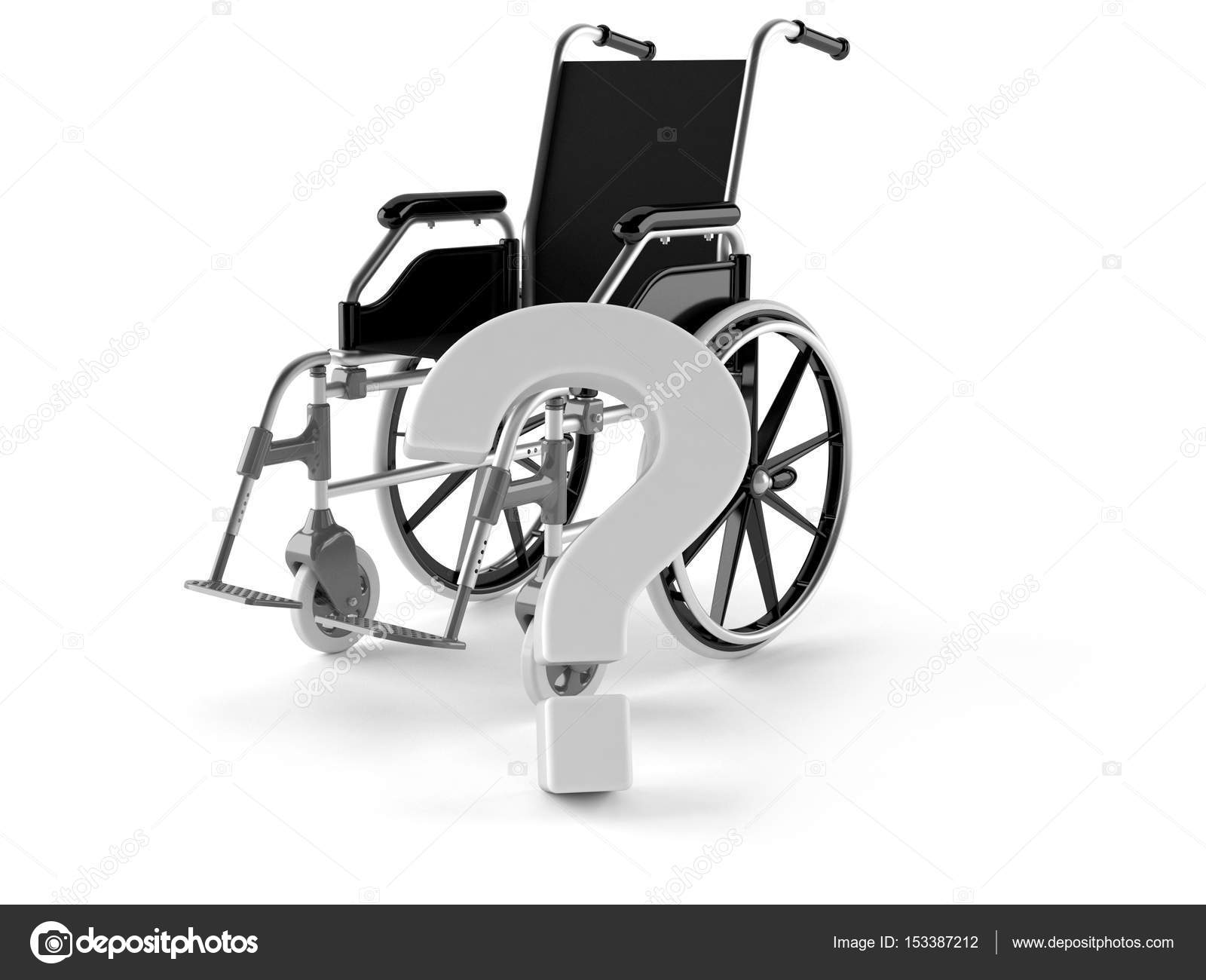 Wheelchair with question mark Stock Photo by ©Talaj 153387212