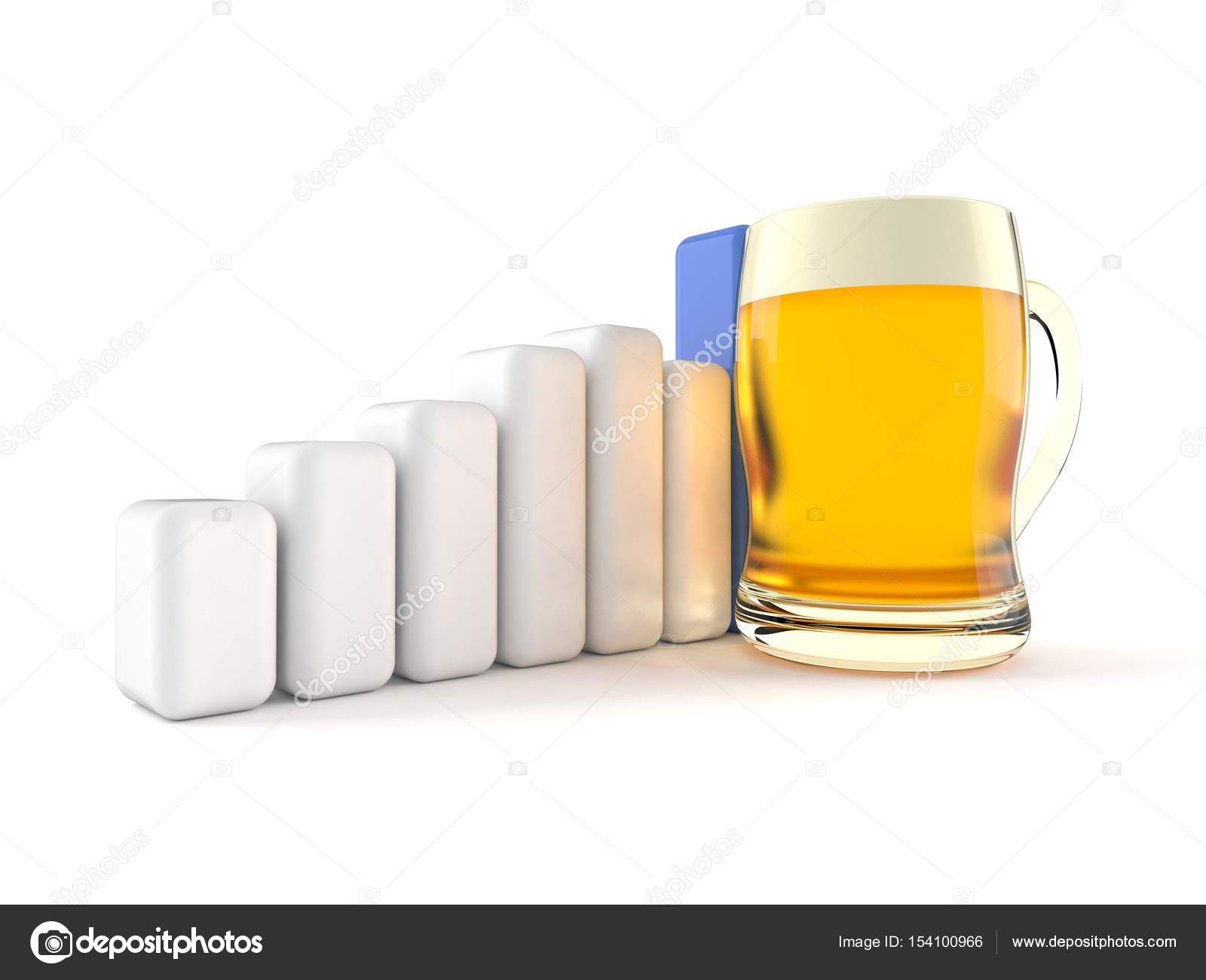 Beer with chart Stock Photo by ©Talaj 154100966