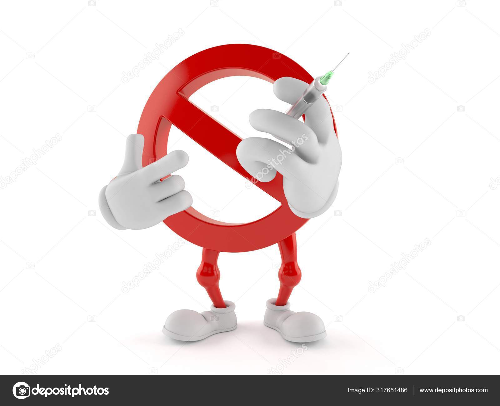 Forbidden character character holding a syringe Stock Photo by ©Talaj ...